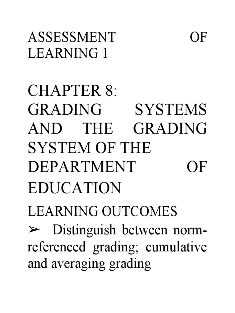 Assessment (Grading System) | PDF