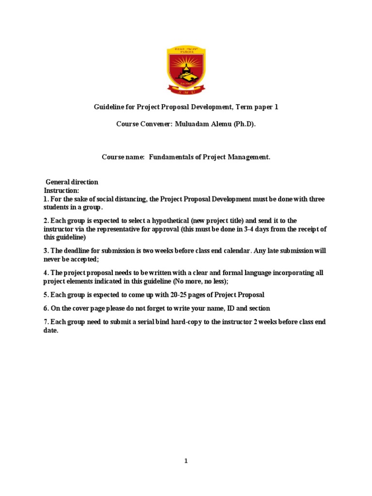 Project Proposal Development Guidelines | PDF | Goal | Project Management