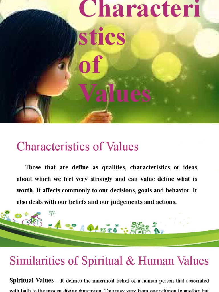 BLUE - Characteristics of Values Report | PDF | Career & Growth