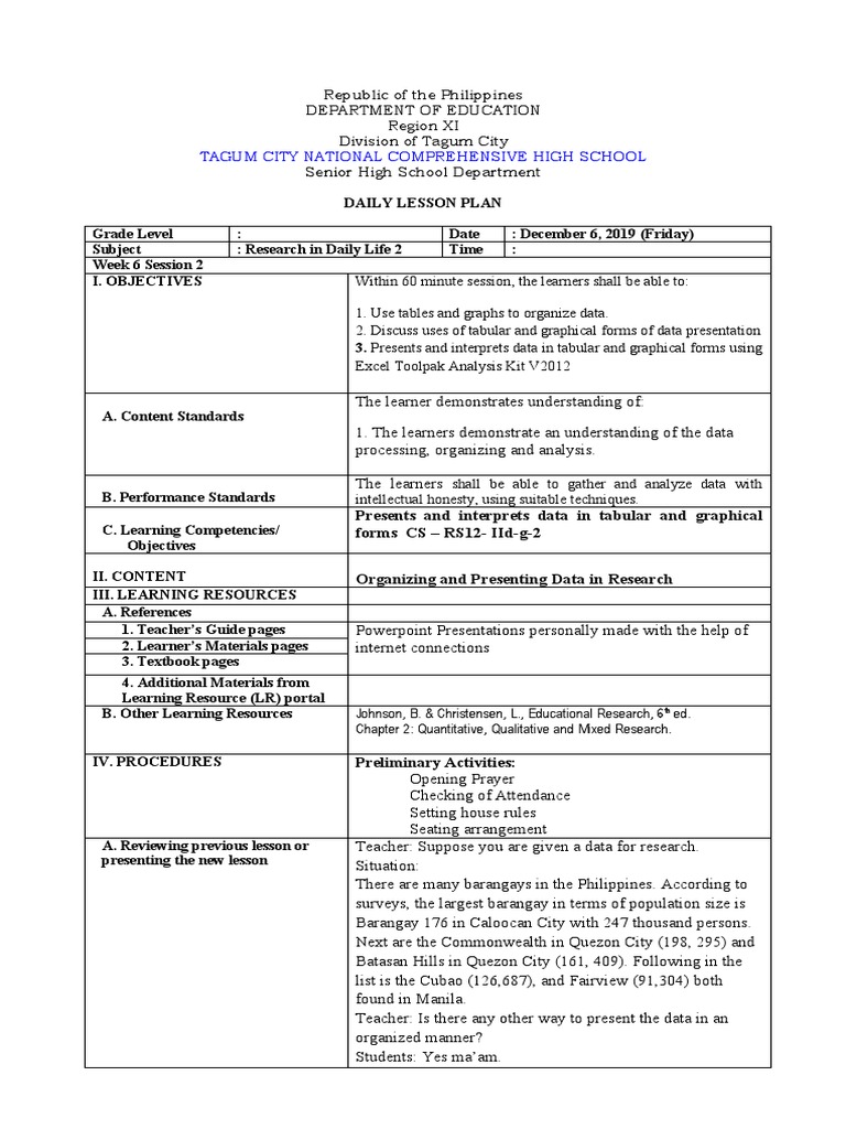 Data Presentation for Students | PDF | Chart | Data