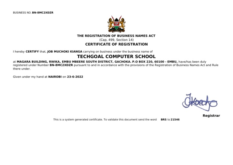 BN-8MC2XDZR-Business Registration Certificate | PDF