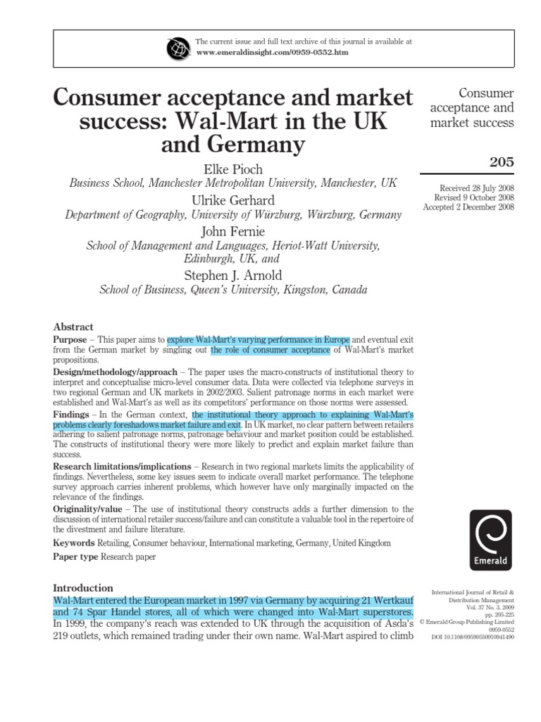 Consumer Acceptance in The USA | PDF