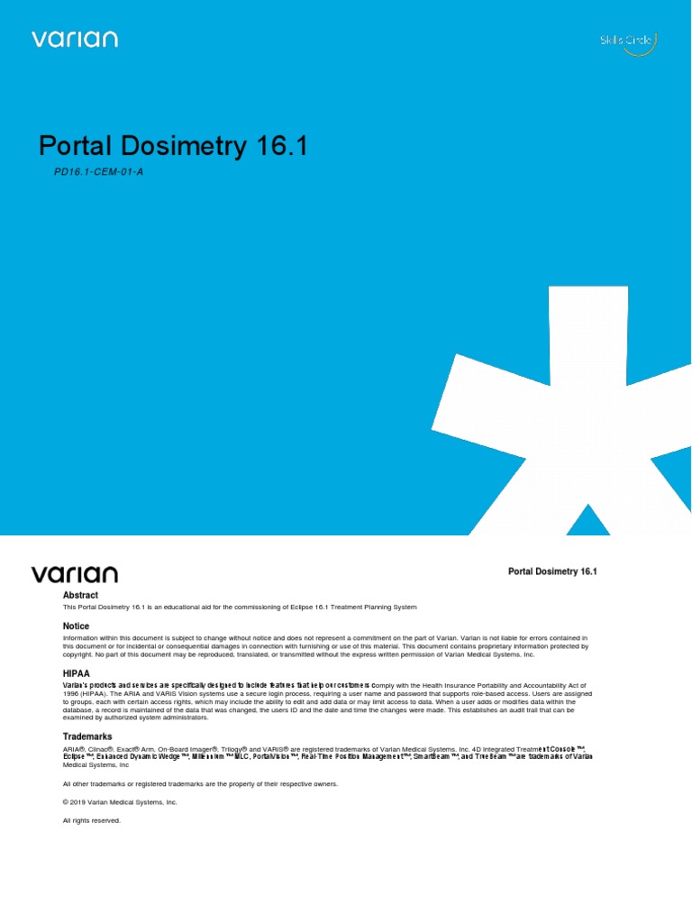 Portal Dosimetry 16.1 | PDF