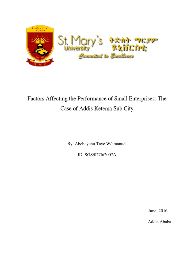 Final Thesis PDF | PDF | Entrepreneurship | Small Business