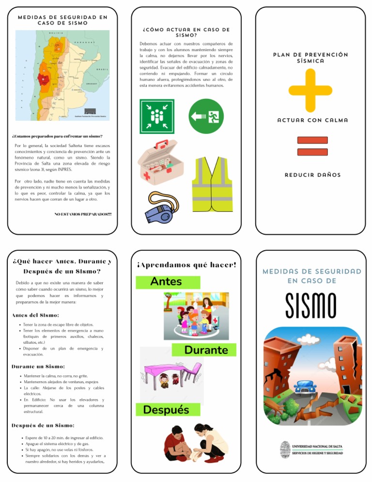 Folleto de Prevención de Sismos | PDF
