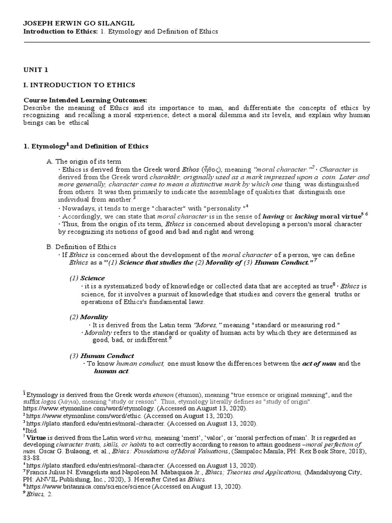 Etymology and Definition | PDF