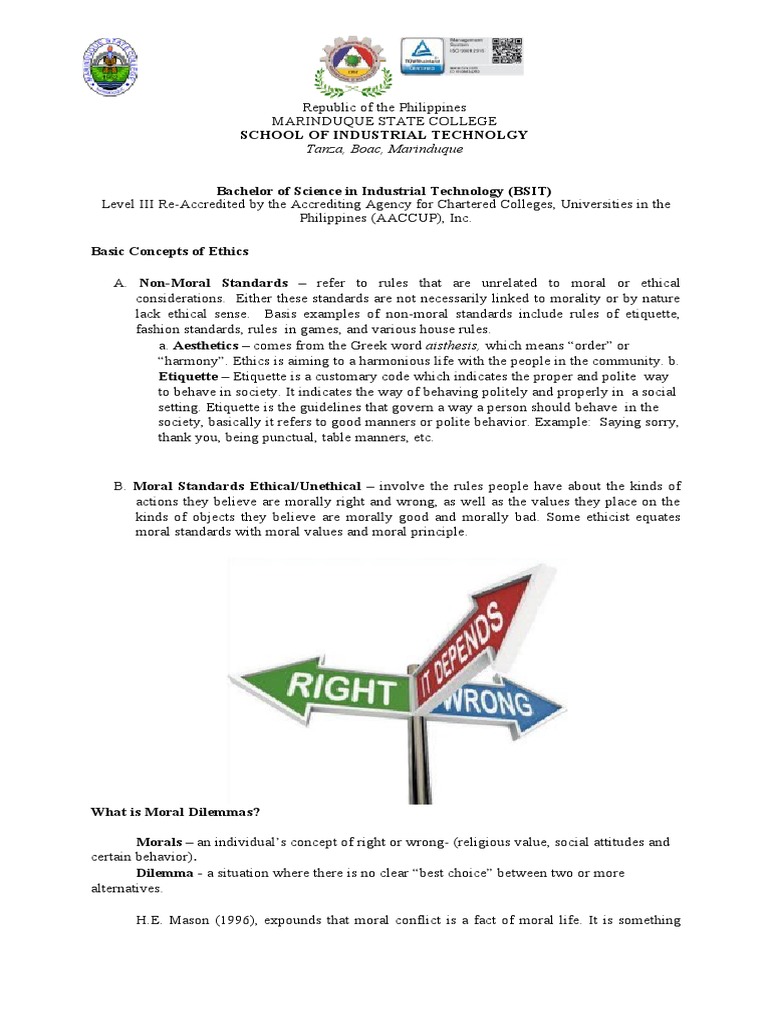 Basic Concepts of Ethics W2 | PDF