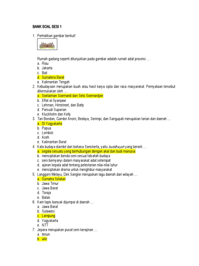 Bank Soal SBD | PDF