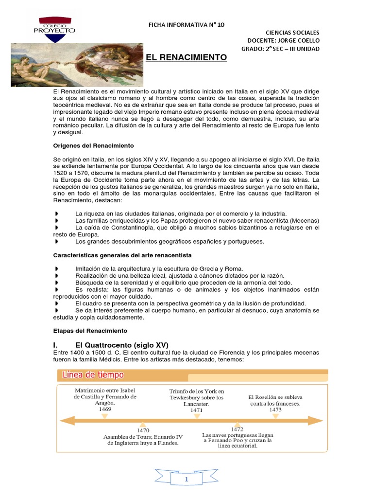 El Renacimiento | PDF | Renacimiento | Miguel Ángel