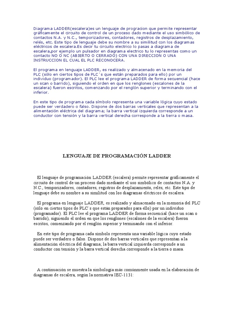 Diagrama LADDER | PDF