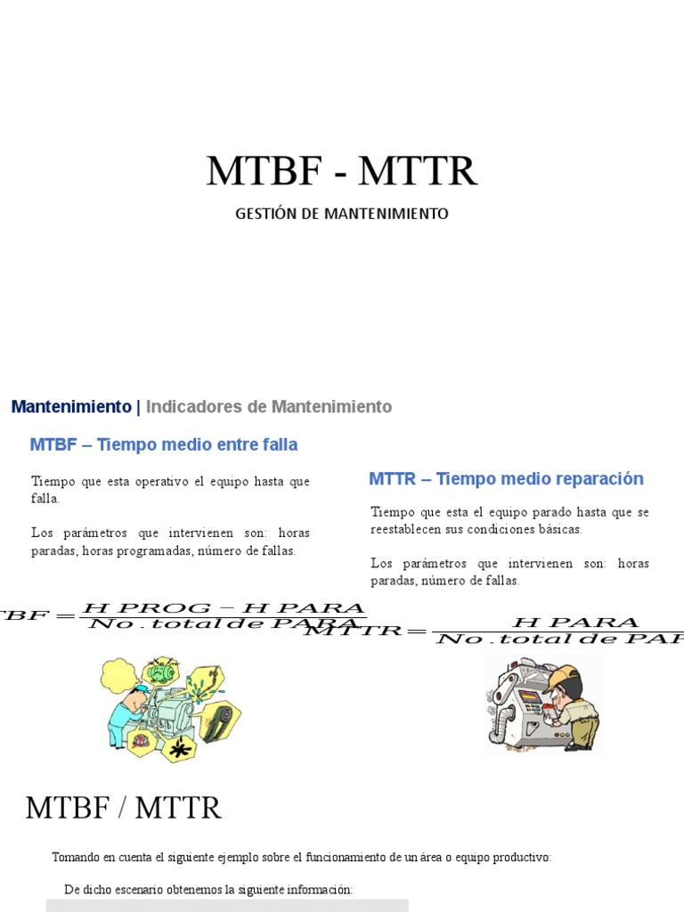 MTBF - MTTR Presentacion | PDF