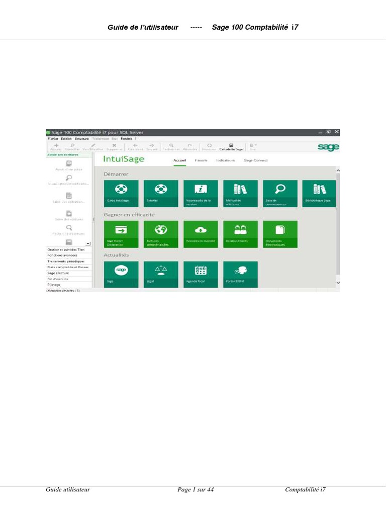 Sage 100 Comptabilité I7 Guide | PDF | Comptabilité | Budget