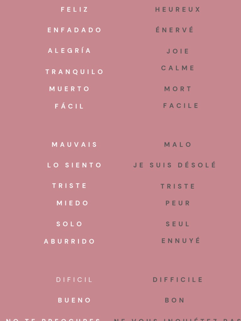 Sentiments en français | PDF