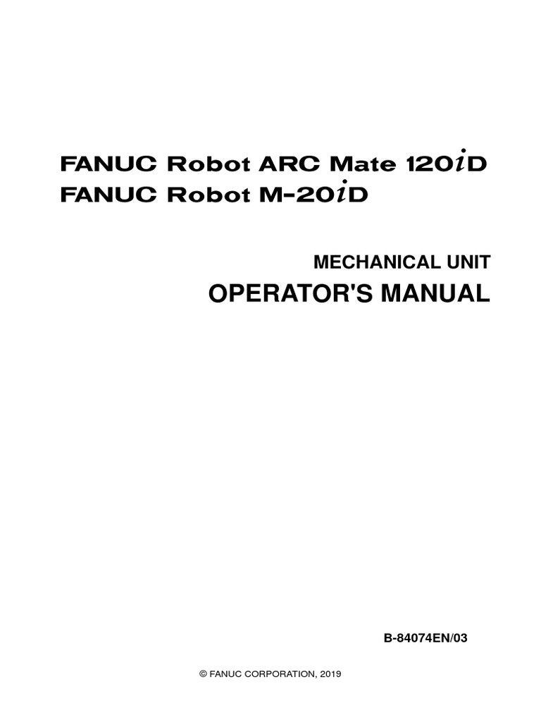 FANUC M-20iD/35 Operator Manual | PDF | Robotics | Automation