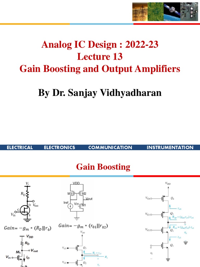 Lec-13 - Gain Boosting and Output Amplfiers-1 | PDF | Amplifier ...