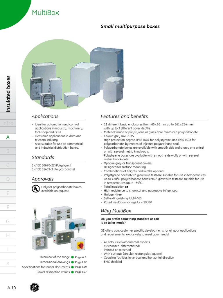 GE MultiBox-Catalog ENG 2017-10 680800 | PDF | Polystyrene | Equipment
