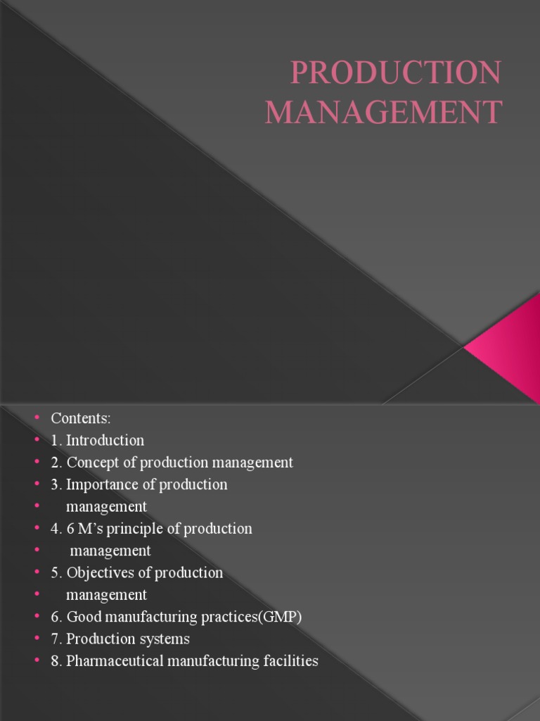 Production Management | PDF