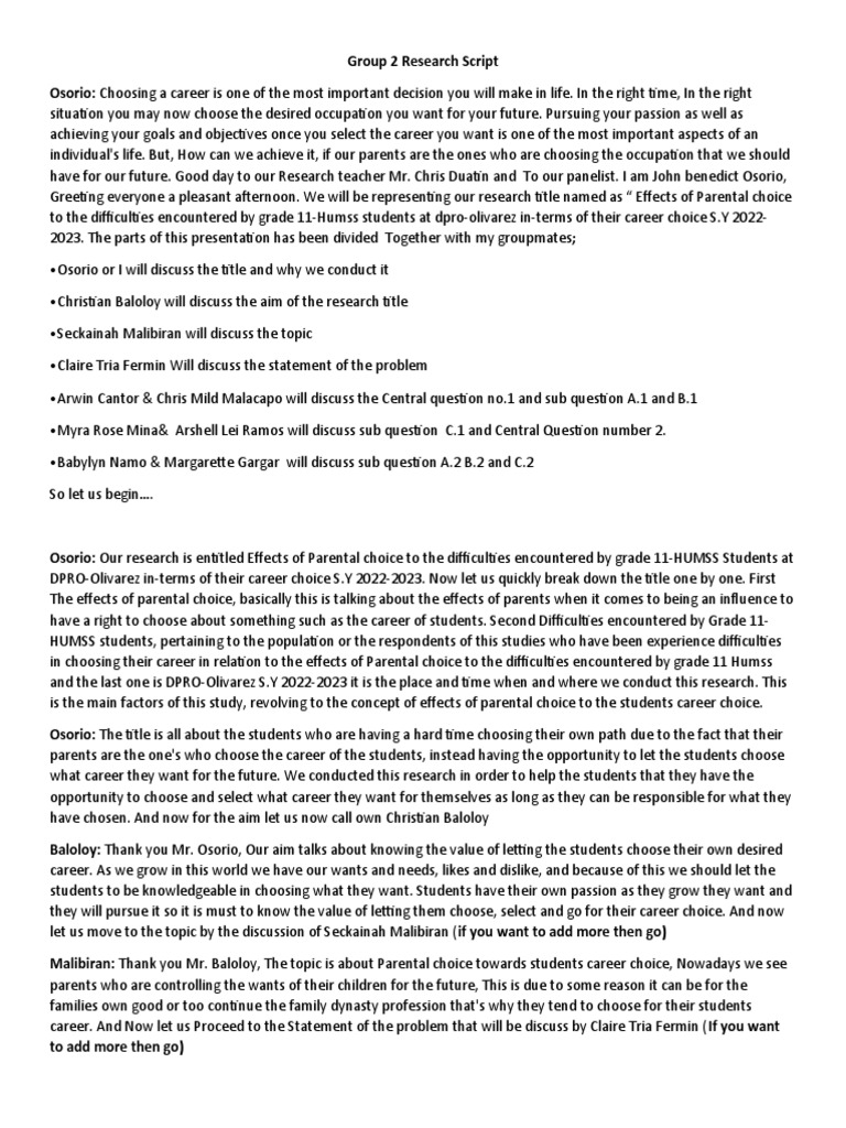 Research Title Defense Flow and Possible Question | PDF