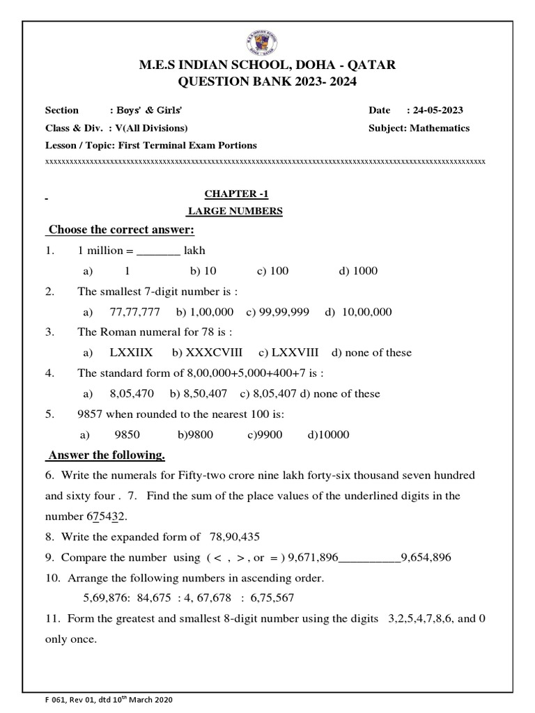 Grade 5 Math Exam Prep | PDF | Technology & Engineering