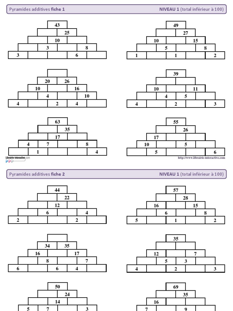 Pyramides Additives Niveau 1 | PDF