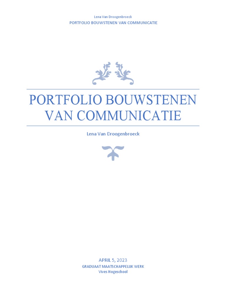 Portfolio Communicatie | PDF