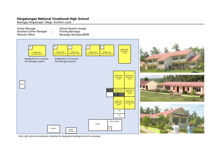 Hingatungan National Vocational High School Evac Map Lay Out | PDF