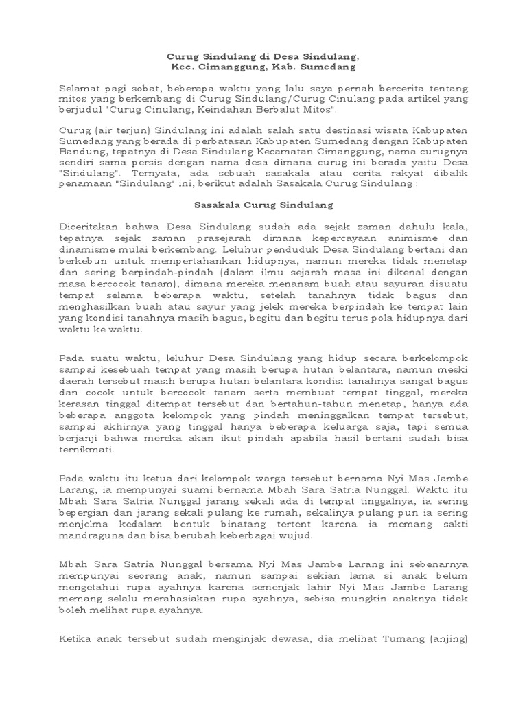 Dongeng Legenda Bahasa Sunda Pdf