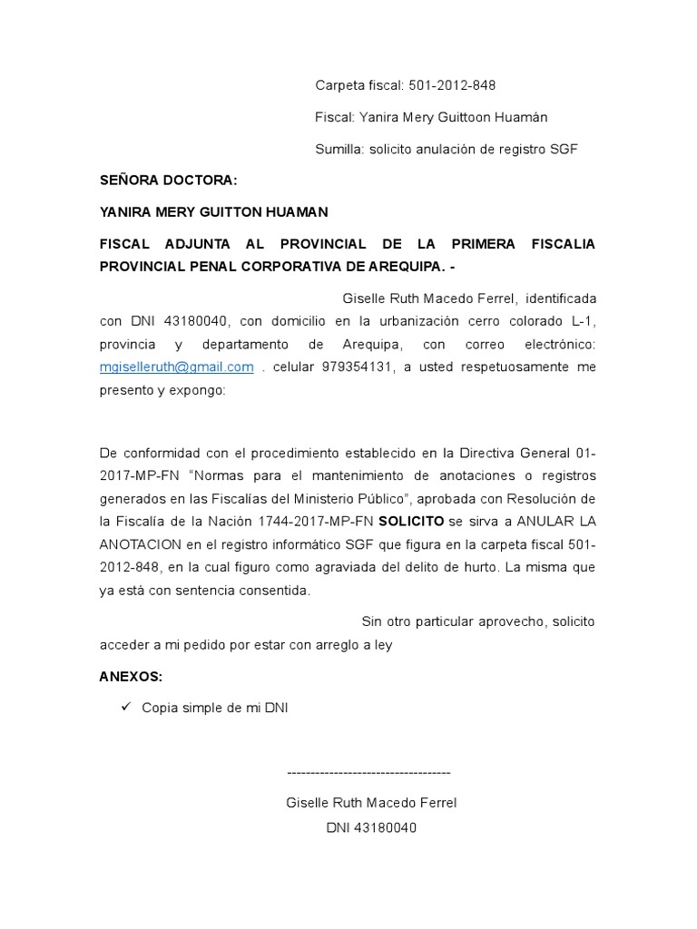 Anulacion SGF | PDF | Justicia | Crimen y violencia
