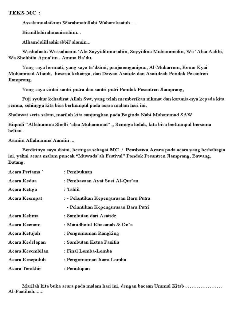 Teks MC | PDF
