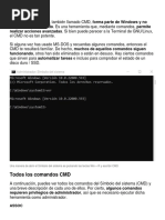Todos Comandos CMD de Windows - Lista Completa | PDF | Archivo de computadora | Interfaz de ...