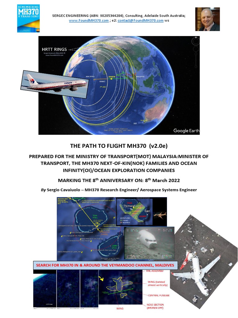 The Path To Flight MH370 V2.0e Sergio Cavaiuolo 8mar2022ws | PDF ...