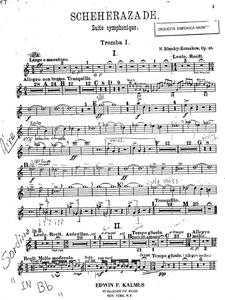 Scheherezade Trompeta 1 | PDF
