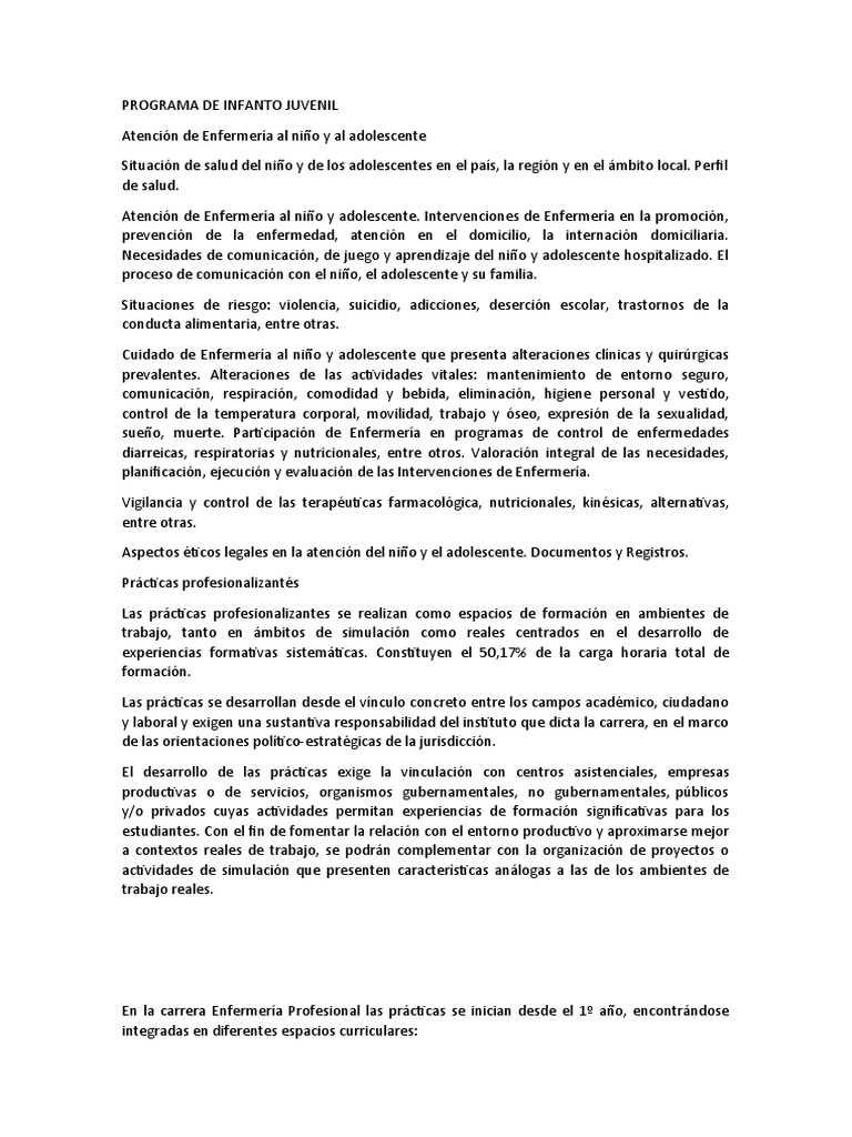 Programa de Materno Infantil | Descargar gratis PDF | Enfermería ...