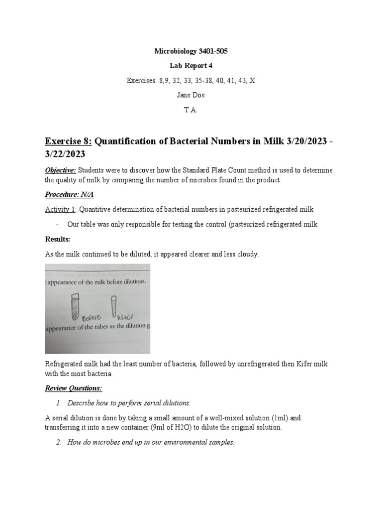 Micro Lab Report 4 FINAL | PDF