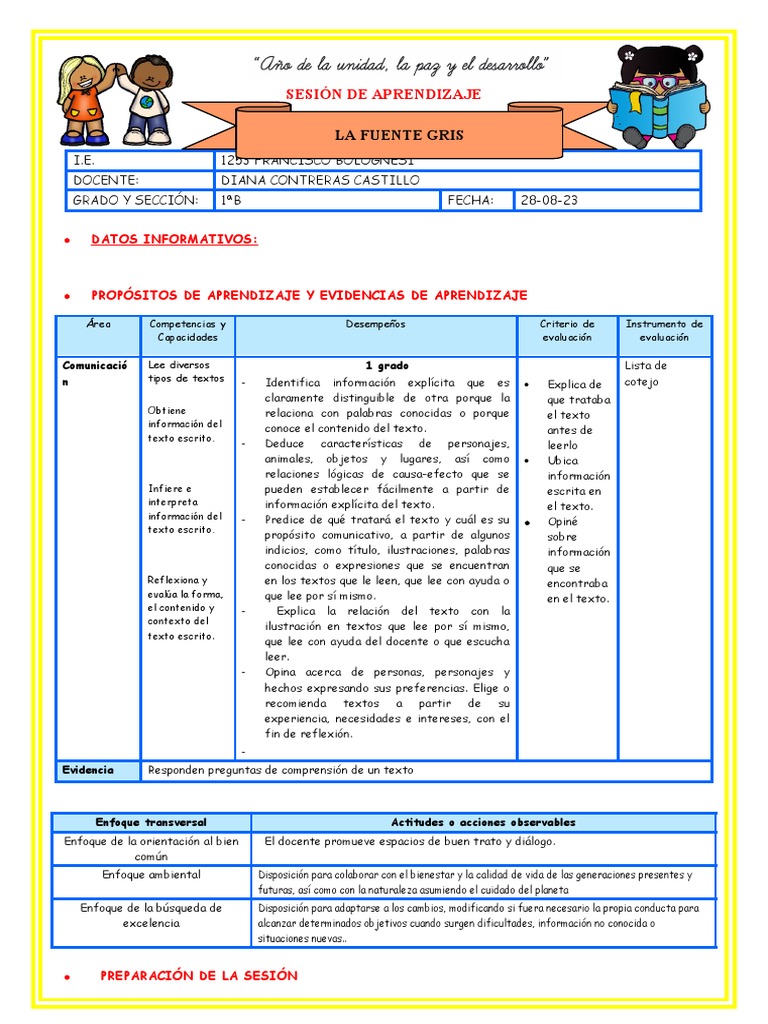 Plan Lector Sesion | PDF | Evaluación | Aprendizaje