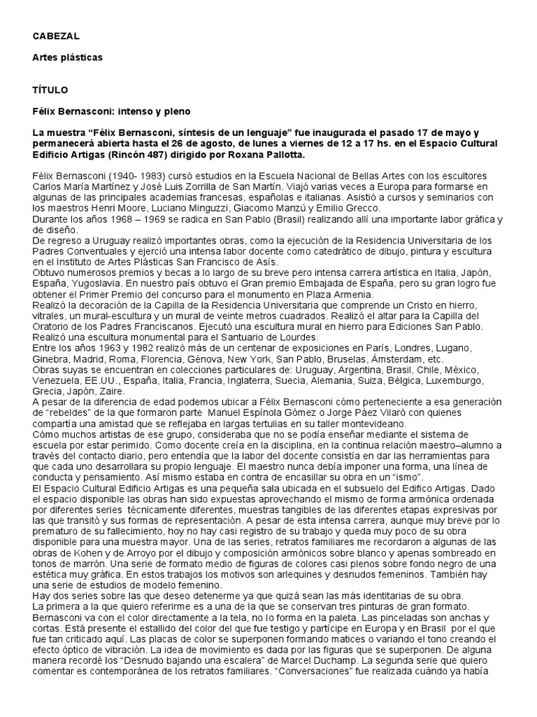 Bernasconi | PDF | Escultura