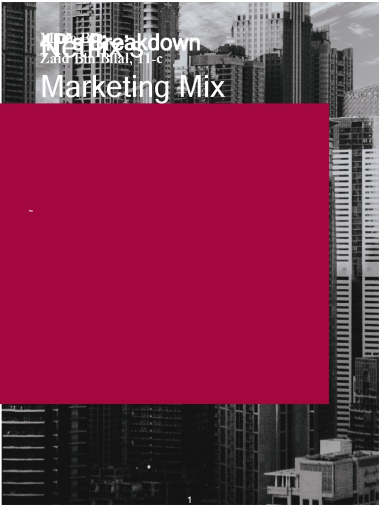 Netflix's Marketing Mix | PDF | Netflix | Subscription Business Model