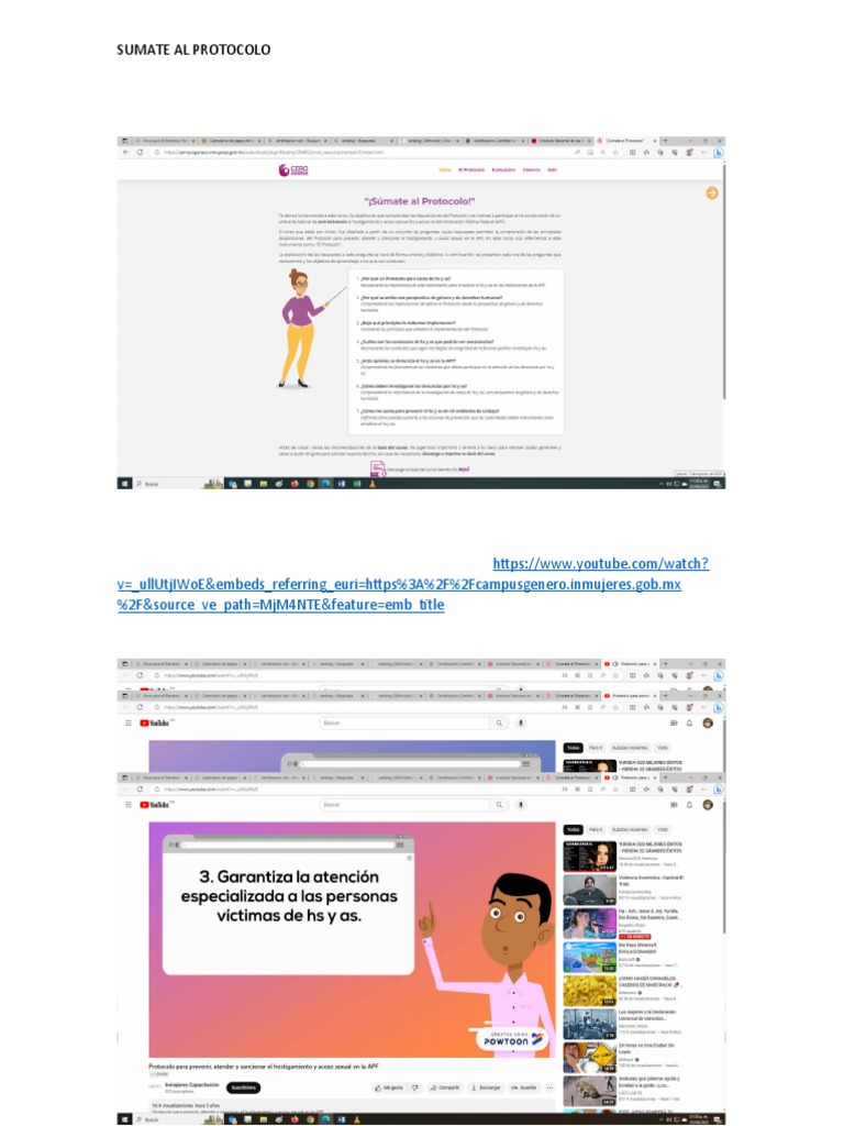 SUMATE AL PROTOCOLO Curso | PDF