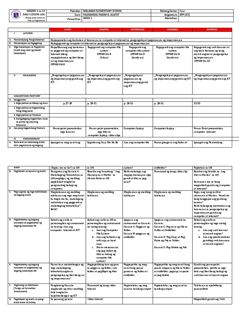 DLL Epp-Ict Week 1-10 | PDF