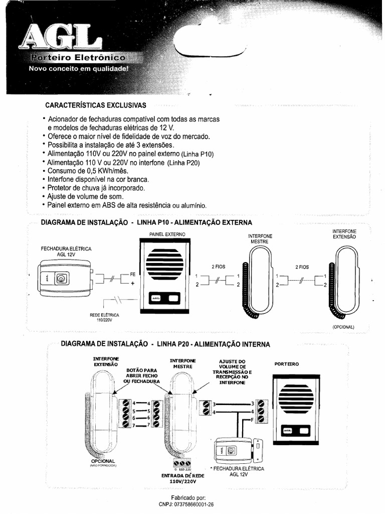 Agl Manual Interfone | PDF