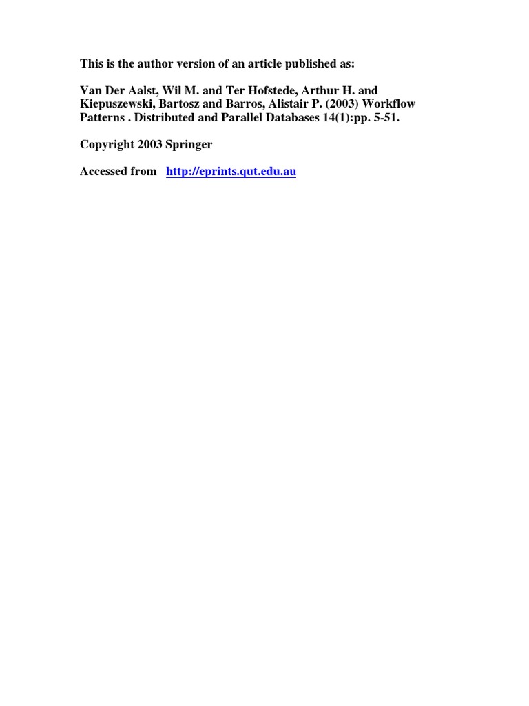 Workflow Patterns Pdf Control Flow Thread Computing 1527