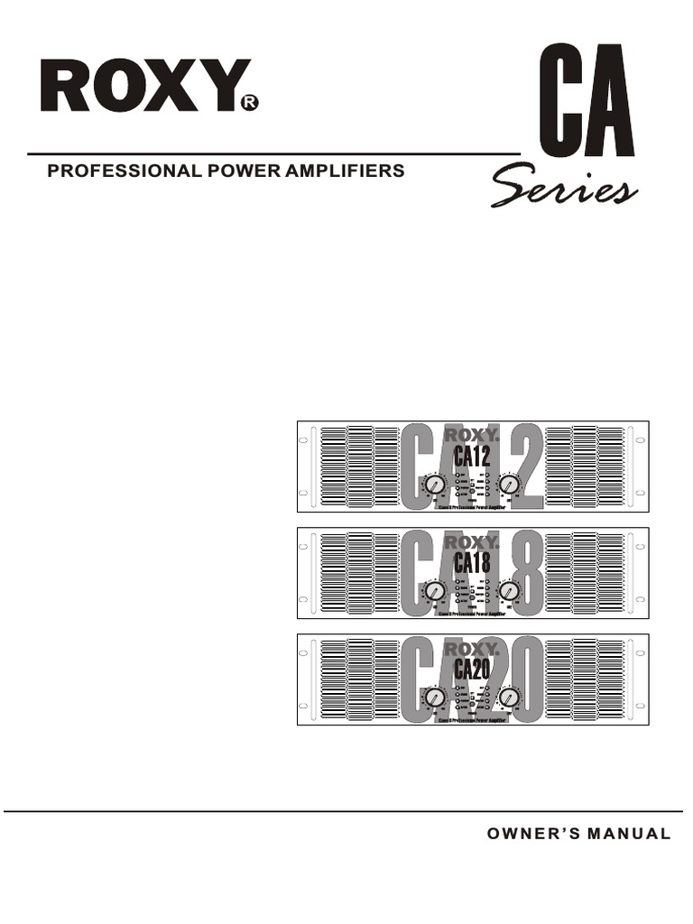 Ca 20 | PDF | Amplifier | Loudspeaker