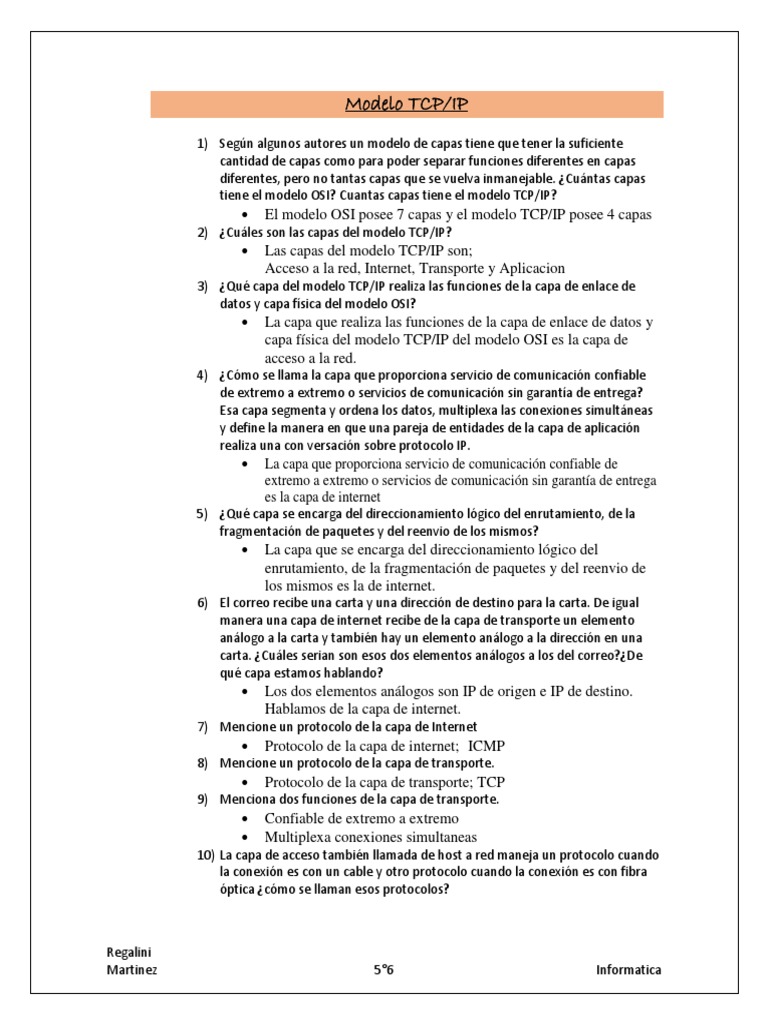 Modelo TCP Ip | PDF | Conjunto de protocolos de internet | Protocolos de internet