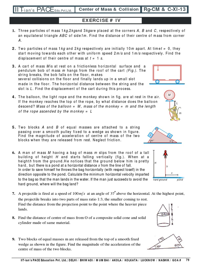 7 EXERCISE 4 - Complete | PDF | Collision | Mass