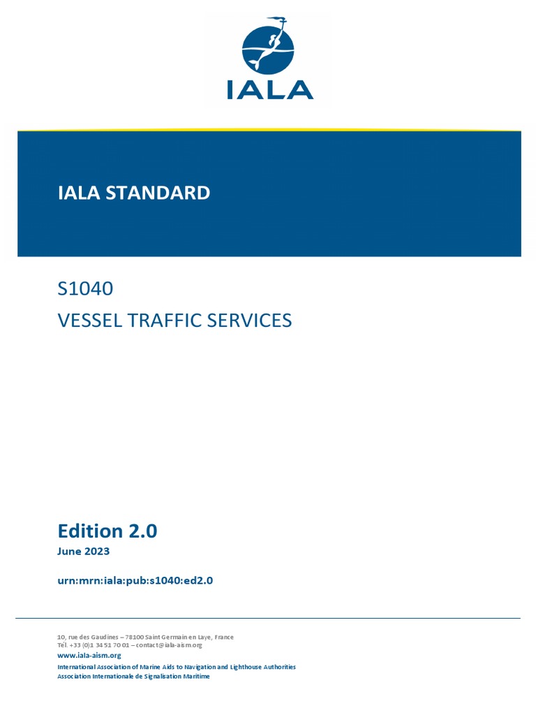 IALA Standard S1040: Vessel Traffic Services | PDF | Computers ...