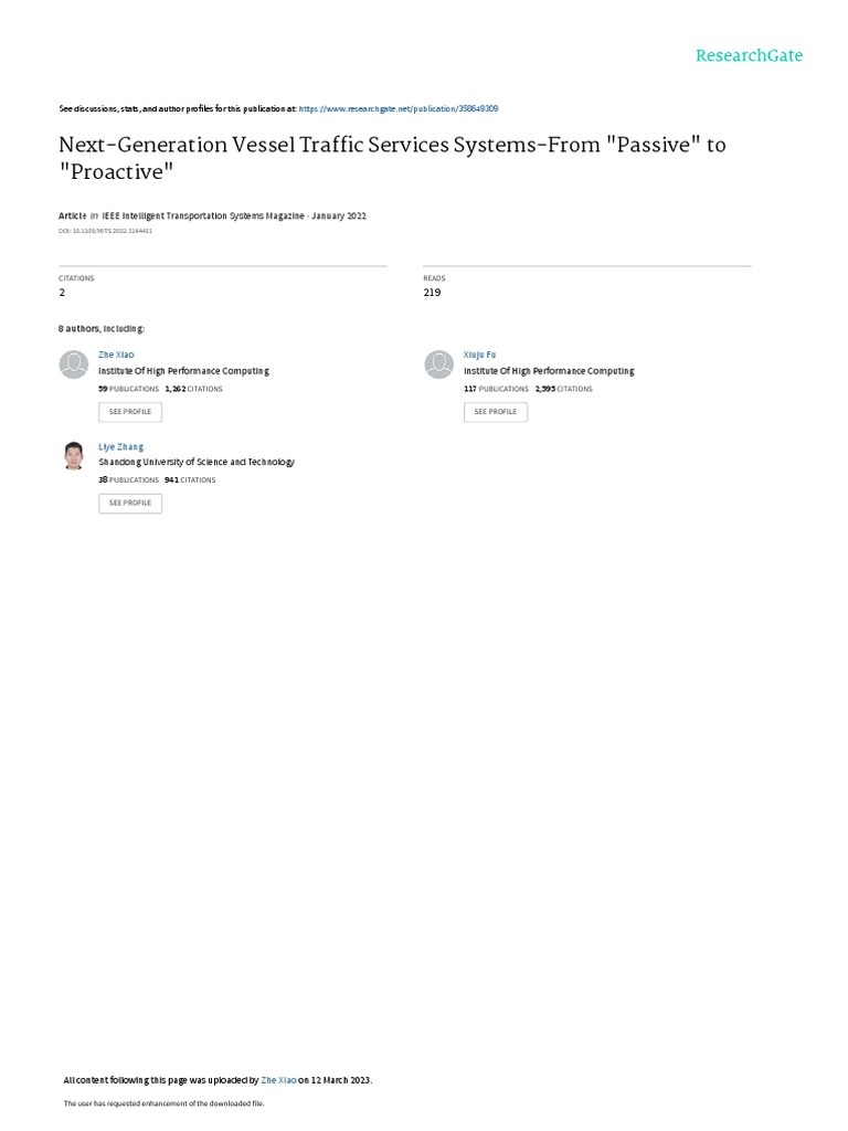 Proactive Vessel Traffic Systems | PDF | Artificial Intelligence ...