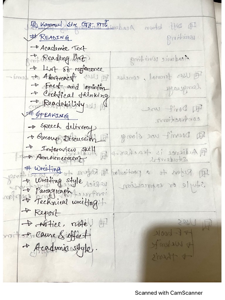 Reading, Speaking, Writing, Previous Solution | PDF