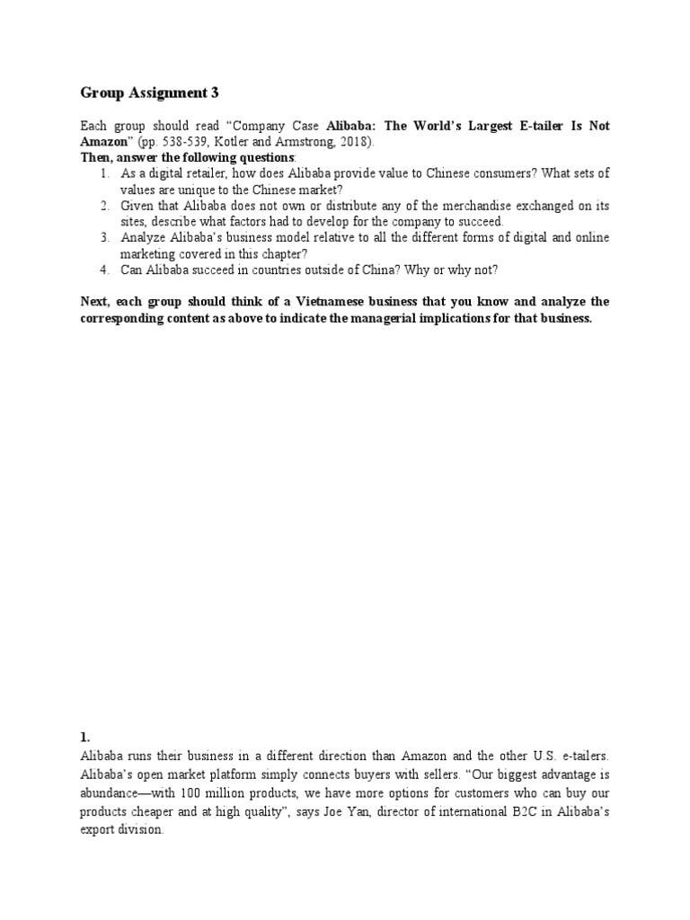 Alibaba Case | PDF | Alibaba Group | Marketing