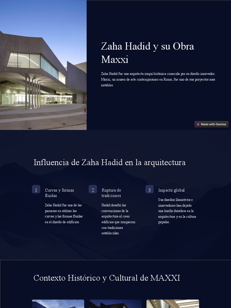 Zaha Hadid y Su Obra Maxxi | PDF