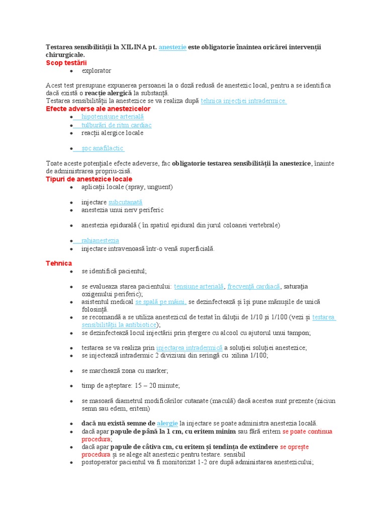 Testarea La Xilina Si Penicilina | PDF